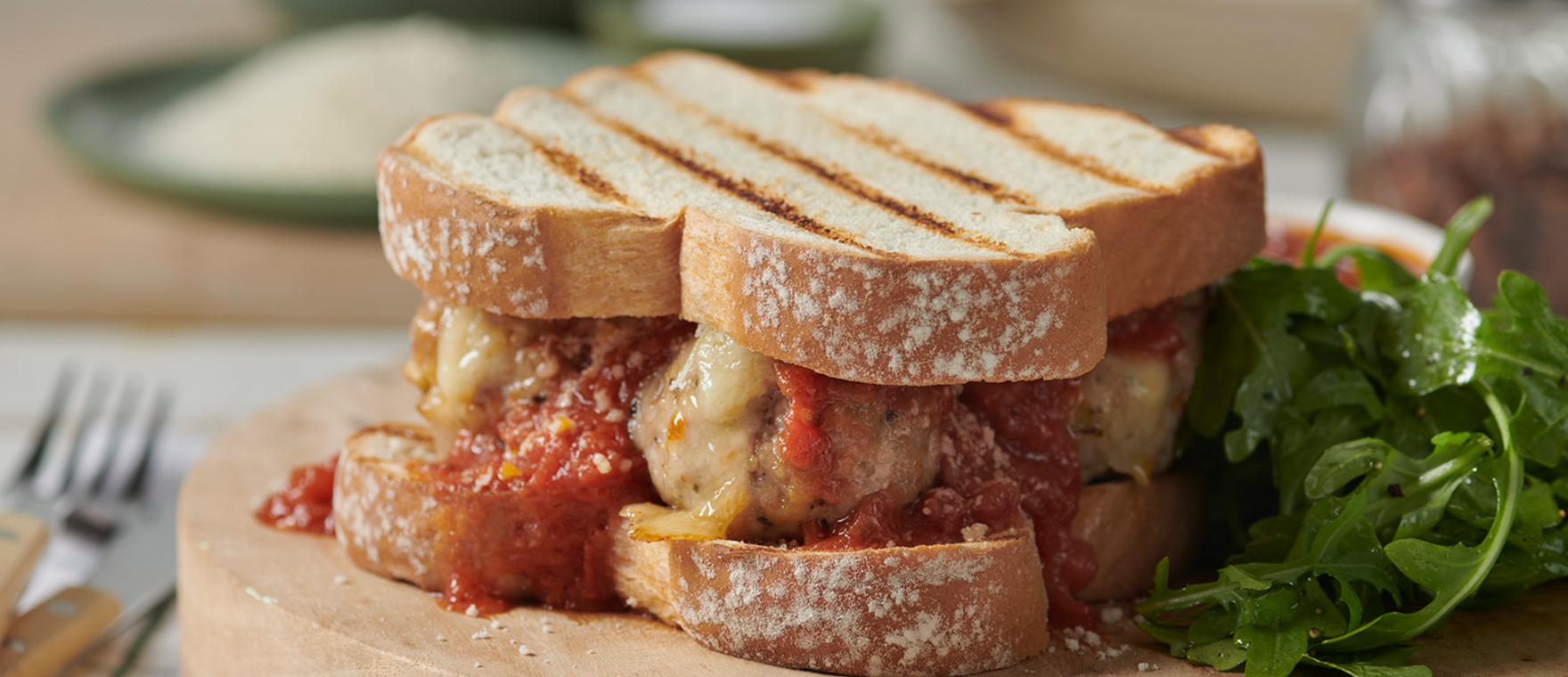 Mozzarella-Stuffed Meatball Panini | Feed Good Rewards